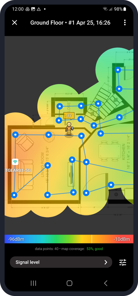 NetSpot For Android – WiFi Analyzer, Heatmapper, Planner and Survey app