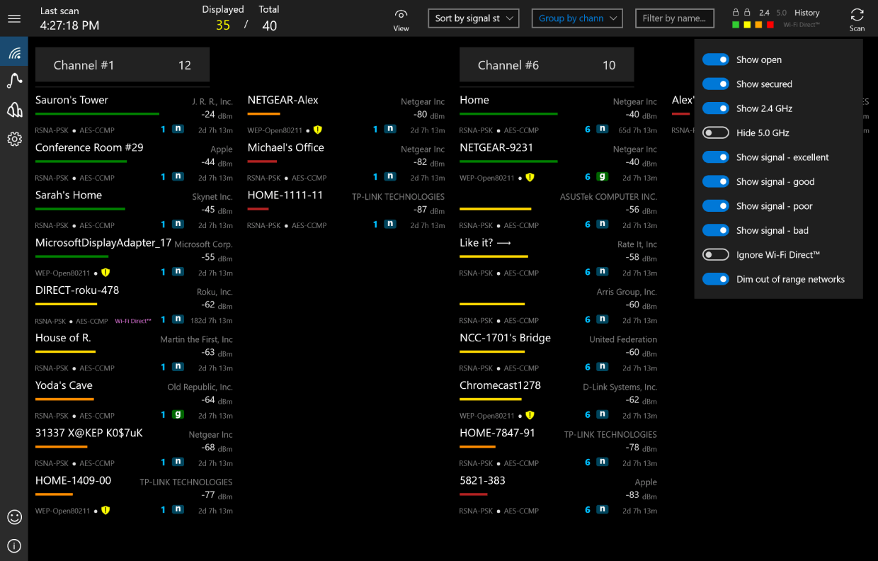 Check the List of Best WiFi Channel Scanner Apps for Windows